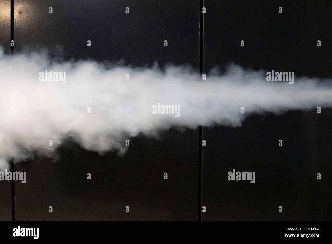 Nitrogen white cloud stream inside building room Stock Photo - Alamy