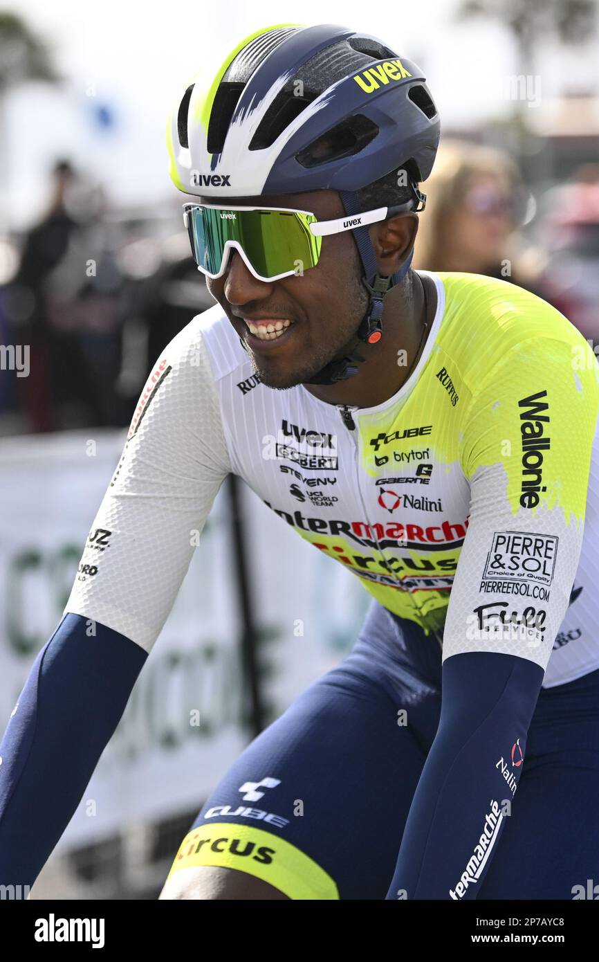 Italy, 08 March 2023. Eritrean Biniam Girmay Hailu of Intermarche-Circus-Wanty pictured at the ...