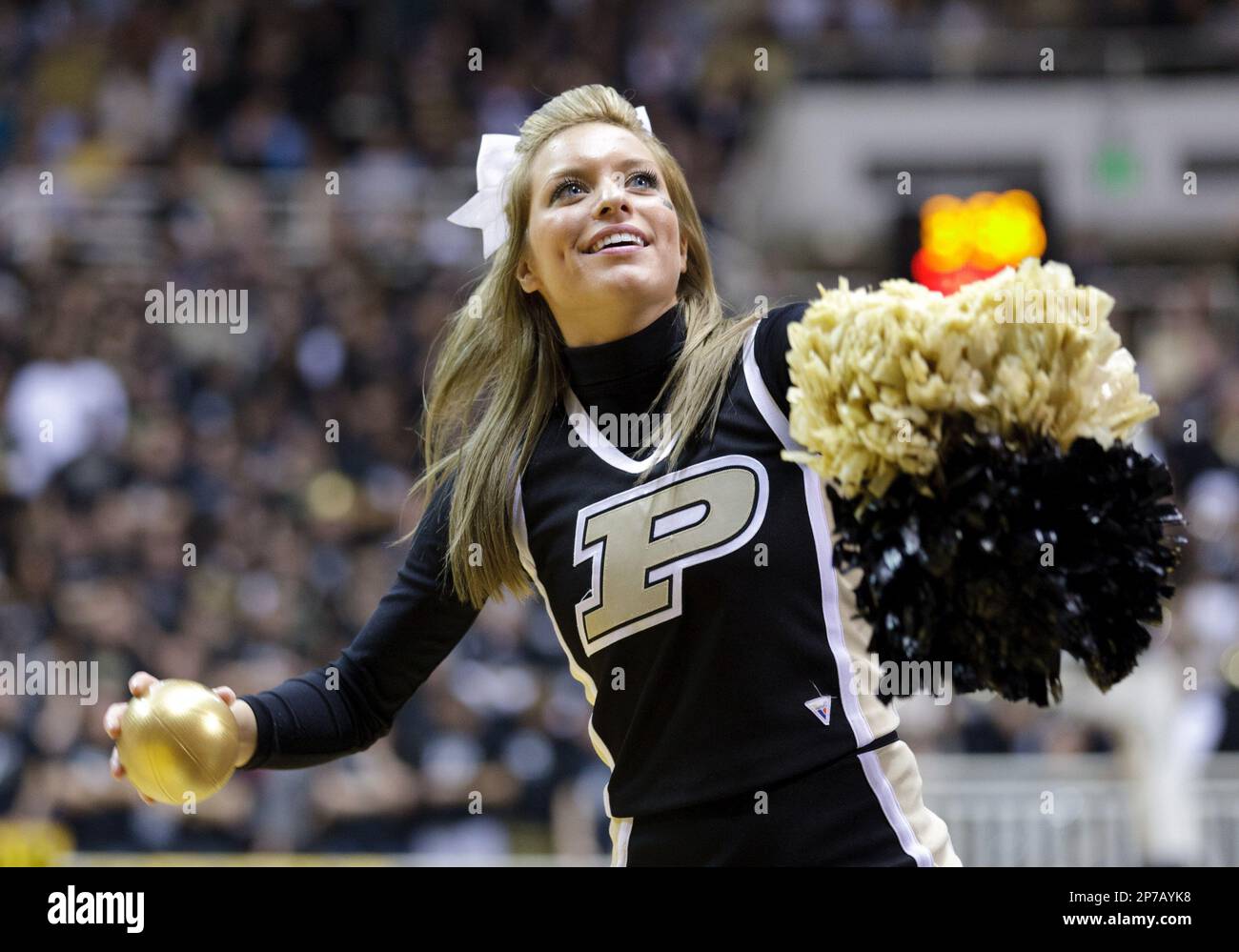 December 31 2010: A Purdue Boilermakers cheerleader entertains the ...