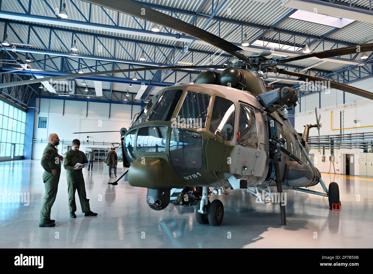 Namest Nad Oslavou, Czech Republic. 08th Mar, 2023. MI-171S helicopter ...
