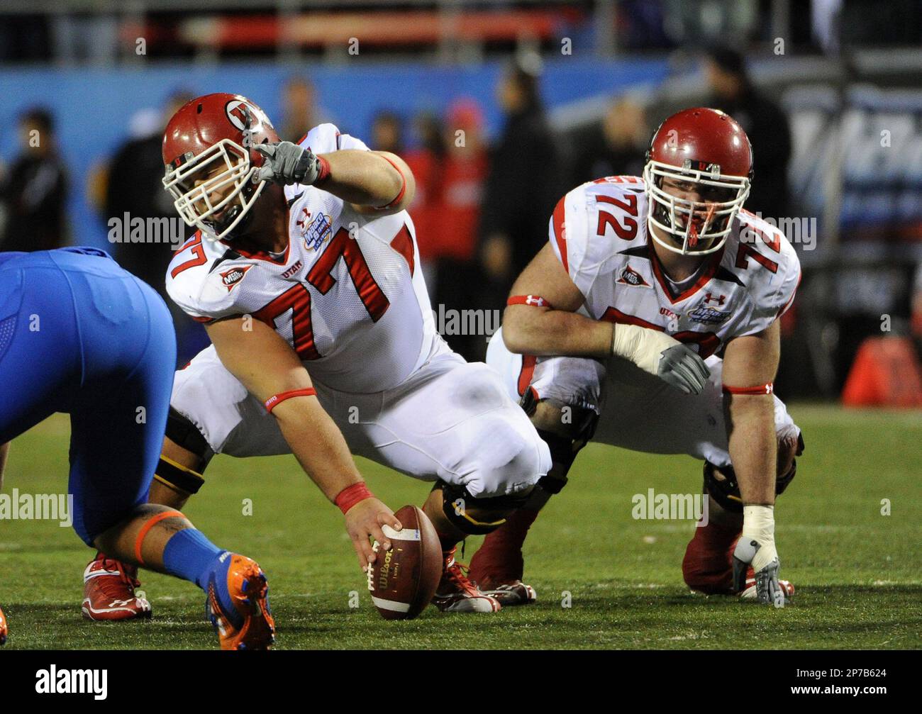 December 22, 2010: Offensive lineman Zane Taylor #77 and Caleb ...