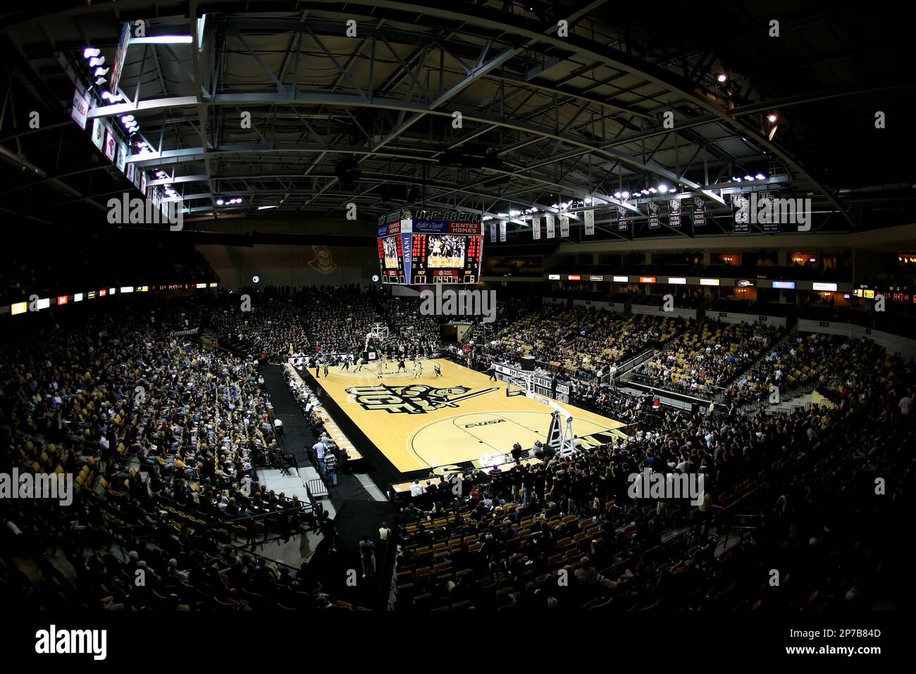 A general court view of the UCF Arena during the NCAA basketball game ...