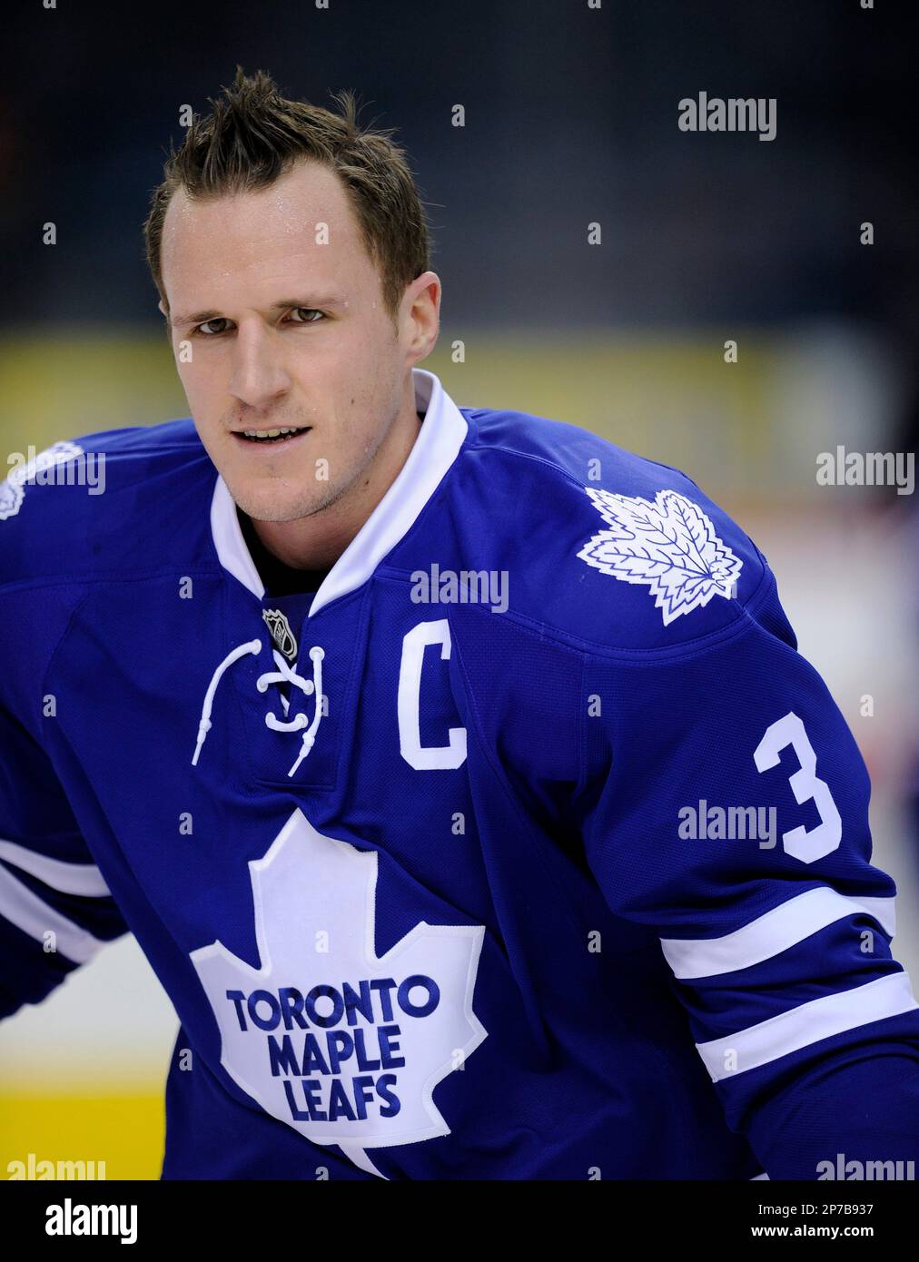 NHL player profile photo on Toronto Maple Leafs' Dion Phaneuf during a ...