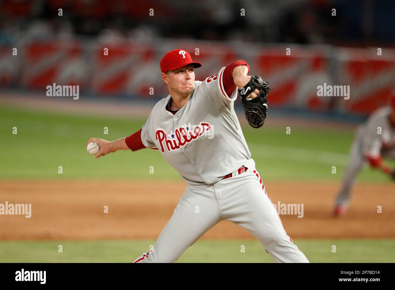 Philadelphia Phillies pitcher Roy Halladay pitches against the Florida ...