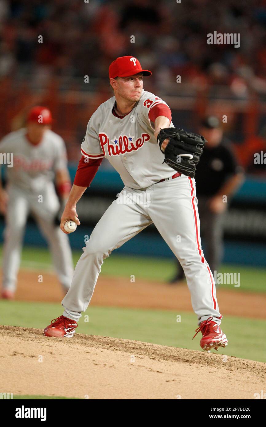 Philadelphia Phillies pitcher Roy Halladay pitches against the Florida ...