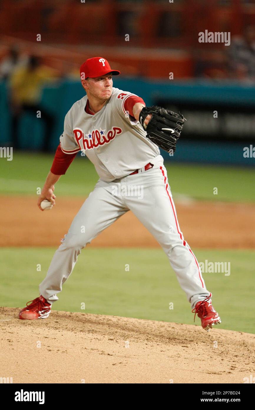 Philadelphia Phillies pitcher Roy Halladay pitches against the Florida ...
