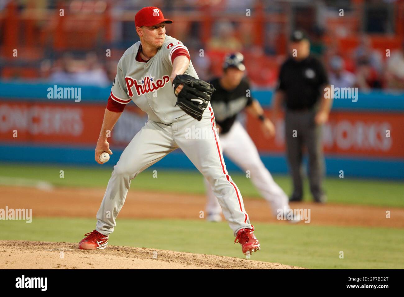 Philadelphia Phillies pitcher Roy Halladay pitches against the Florida ...