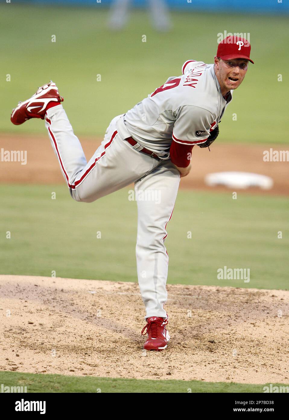 Philadelphia Phillies pitcher Roy Halladay pitches against the Florida ...