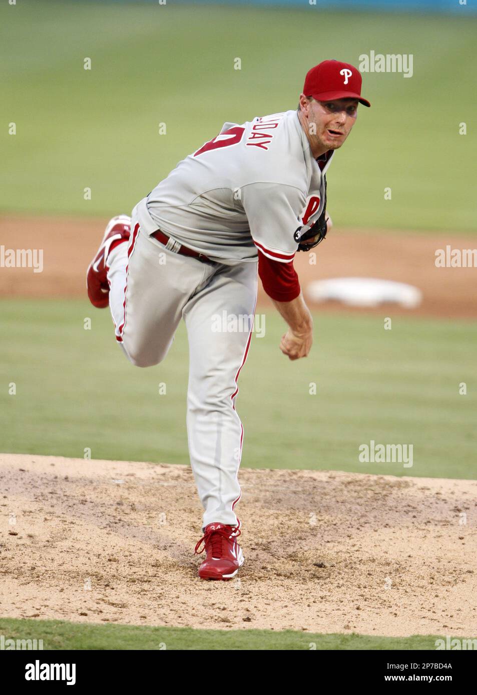 Philadelphia Phillies pitcher Roy Halladay pitches against the Florida ...
