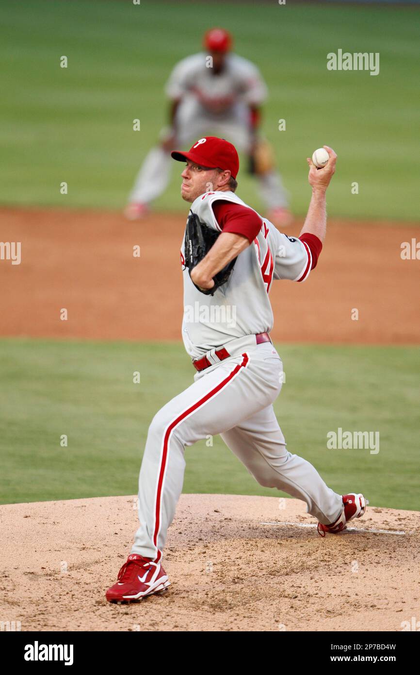 Philadelphia Phillies pitcher Roy Halladay pitches against the Florida ...
