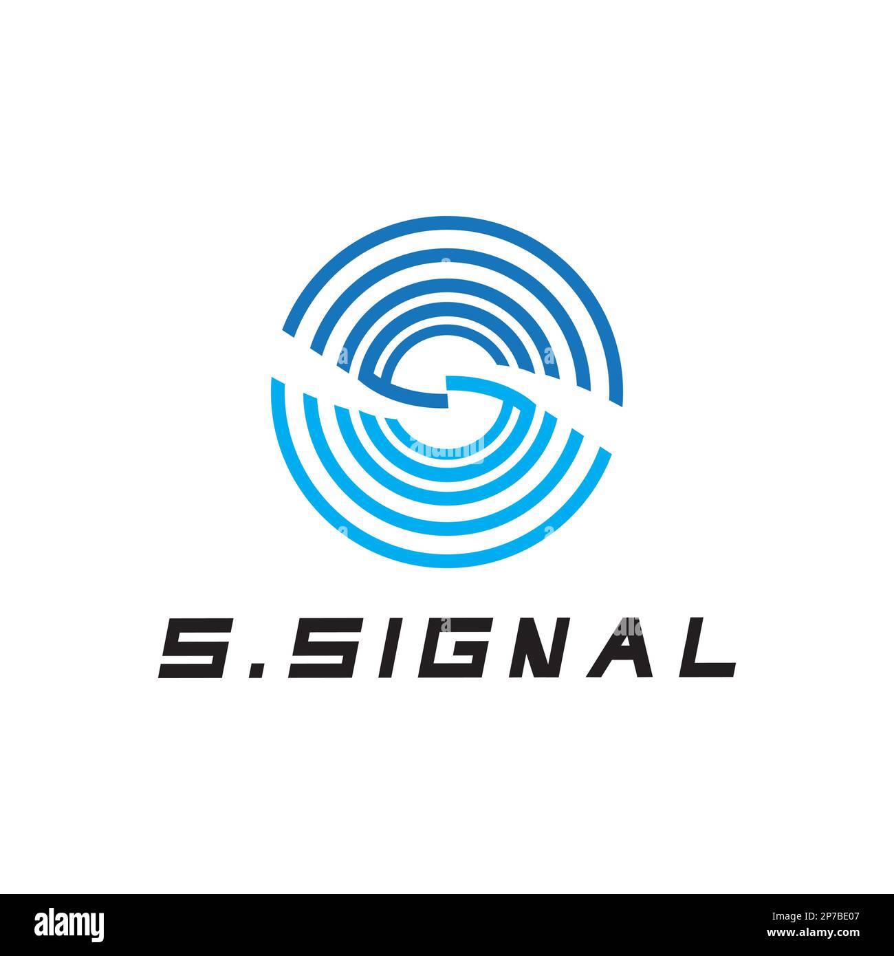 S letter for signal wifi connection logo design concept on white ...
