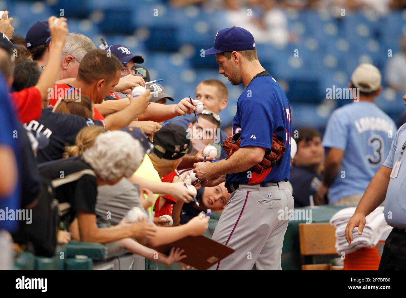Pitcher Cliff Lee of the Texas Rangers. plays in a game against the ...