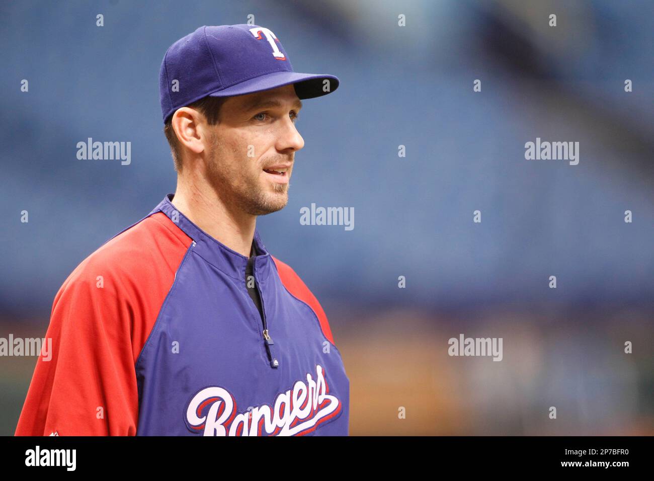 Pitcher Cliff Lee of the Texas Rangers. plays in a game against the ...
