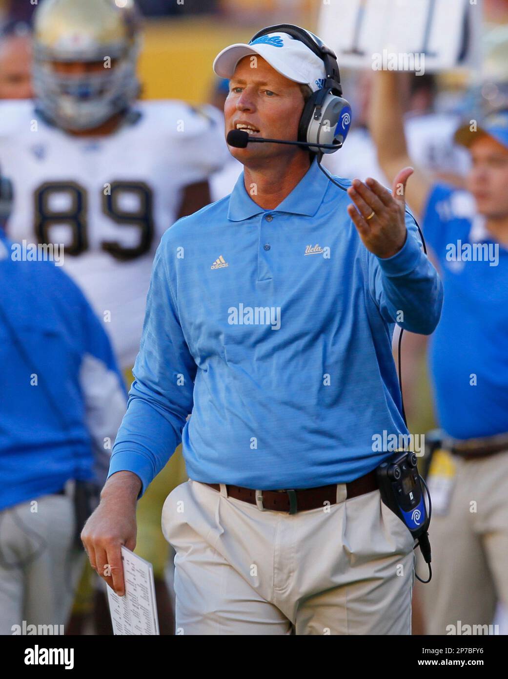 UCLA Bruins head coach Rick Neuheisel in the first quarter against the ...