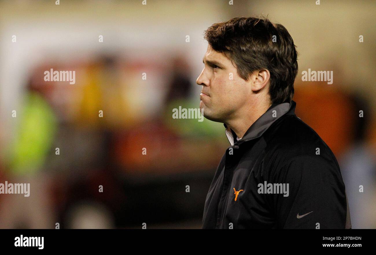 University of Texas Longhorns defensive coordinator Will Muschamp looks ...