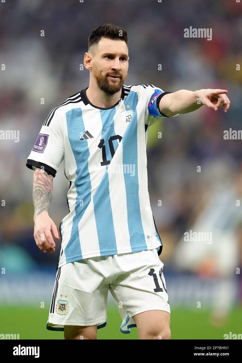Argentina's Lionel Messi during the FIFA World Cup final at Lusail ...