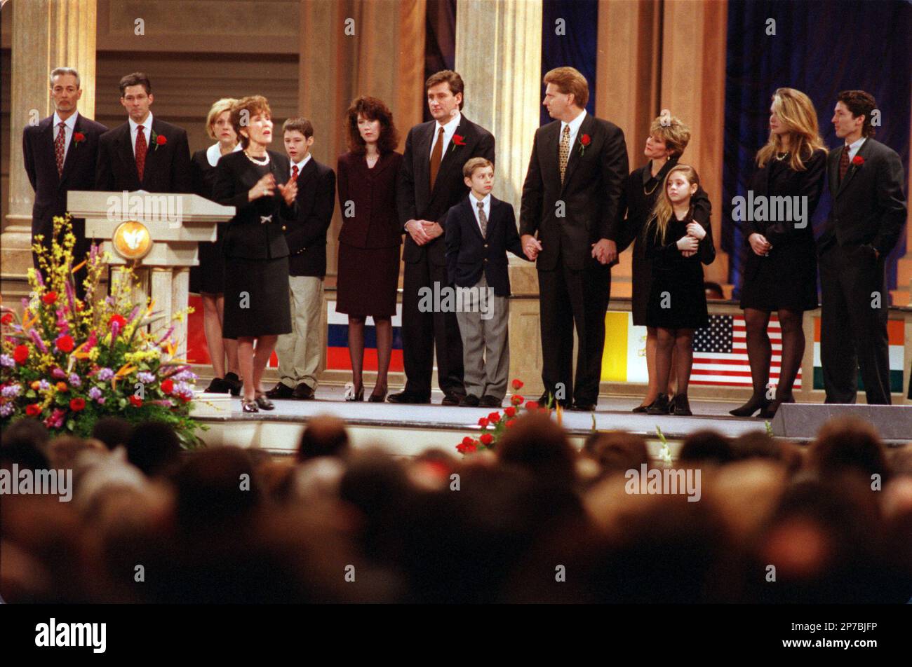 The Osteen family at the Memorial Service for John Osteen on Jan. 27 ...
