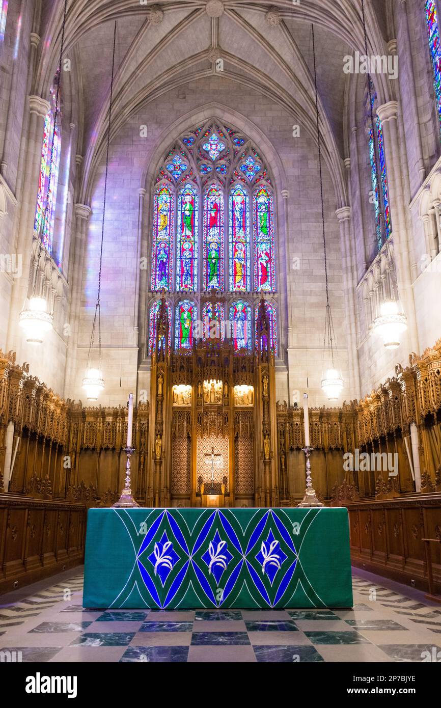 Chapel Drive, Duke University, Durham, North Carolina, showing green ...