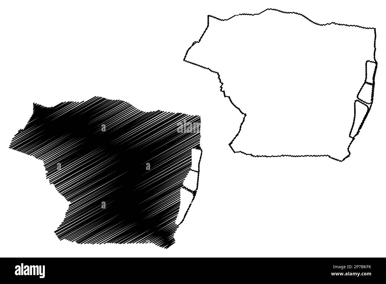 Enfield vector outline map Cut Out Stock Images & Pictures - Alamy