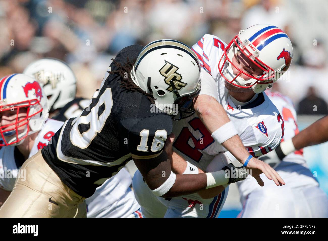 December 4, 2010: SMU quarterback Kyle Padron (2) gets rid of the ball ...