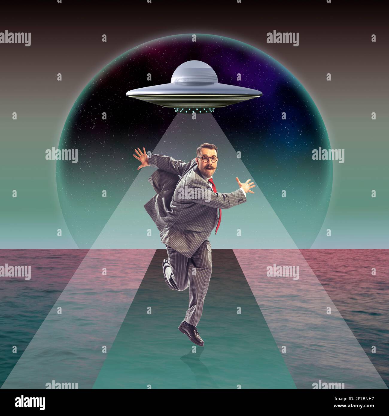 Surreal design in futuristic style. Contemporary art collage ...