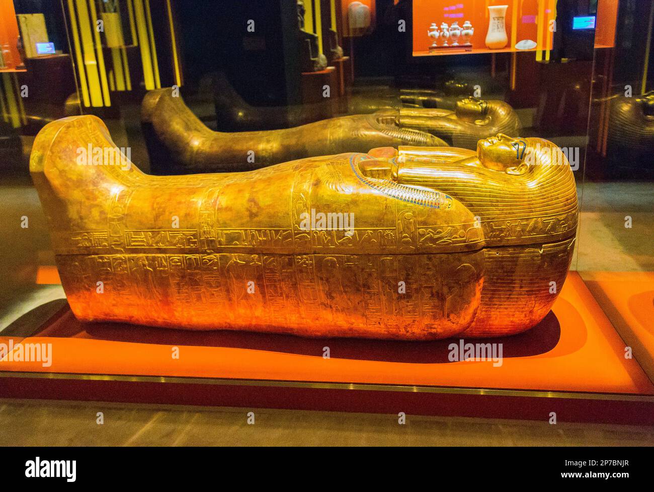 Egypt, Cairo, Egyptian Museum, from the tomb of Yuya and Thuya in Luxor ...