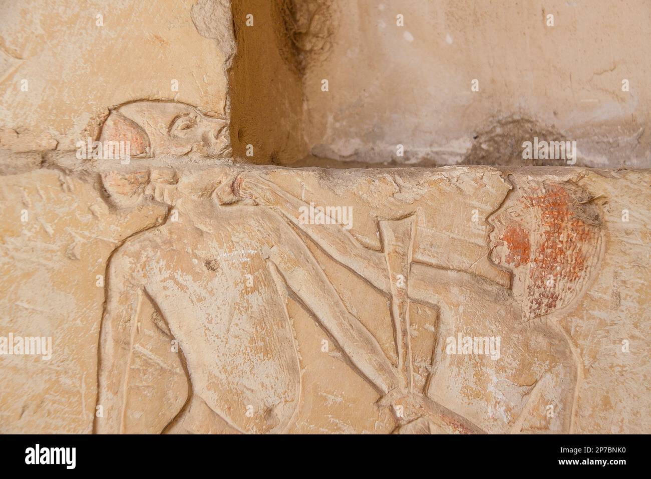 Egypt, Saqqara, tomb of Horemheb, inner room, East Wall South side ...