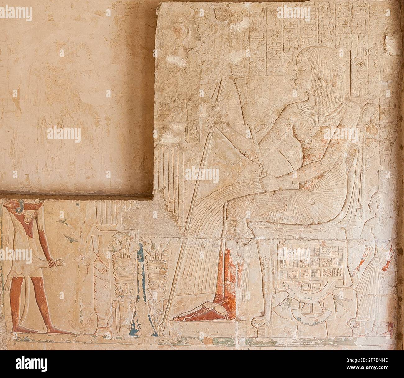 Egypt, Saqqara, tomb of Horemheb, inner room, South wall. A Iunmutef ...