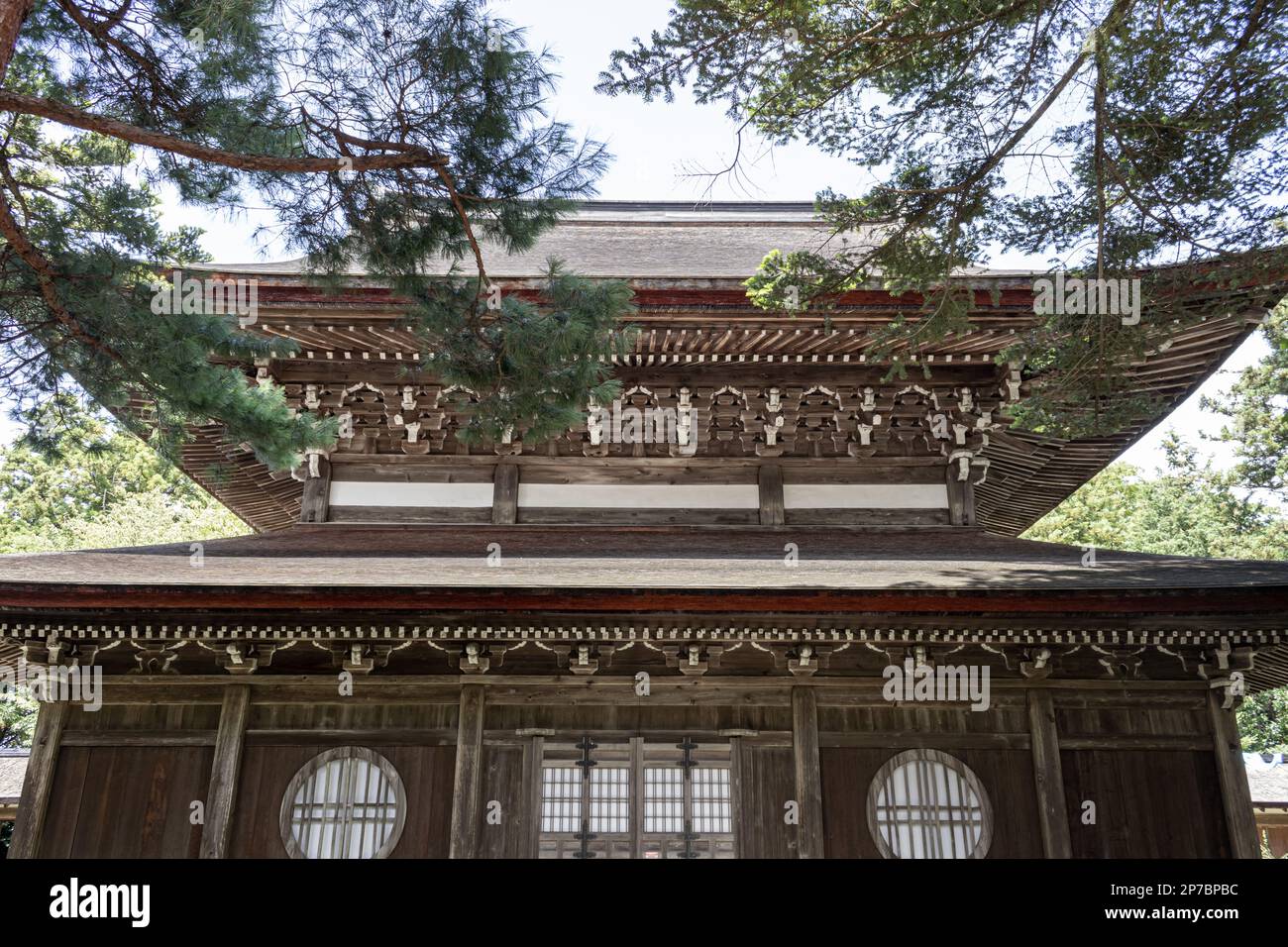 Temple buildings at Daijouji, a 700-year old Soto zen buddhist temple ...