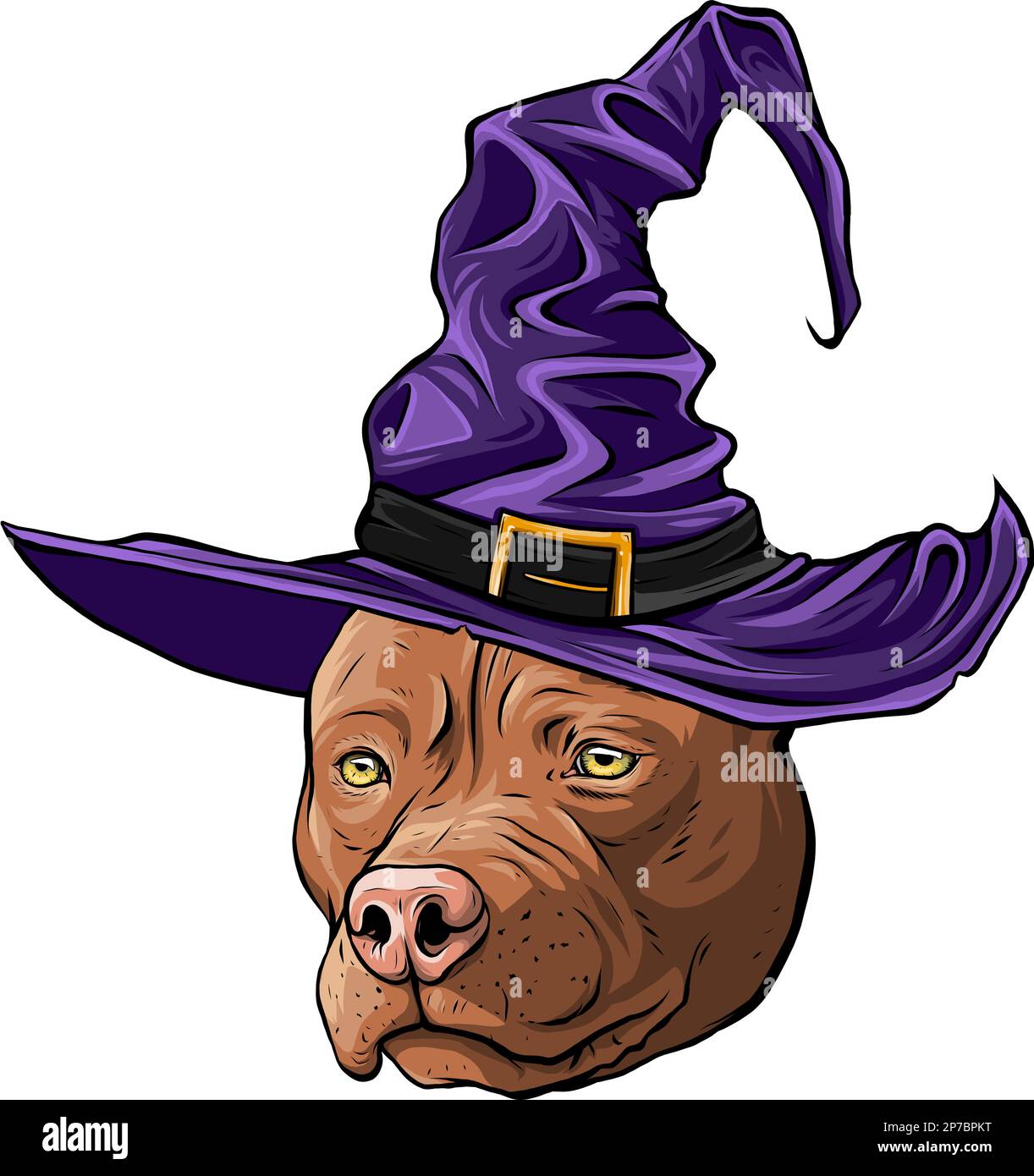 cute dog use hat wizard mascot design Stock Vector Image & Art - Alamy
