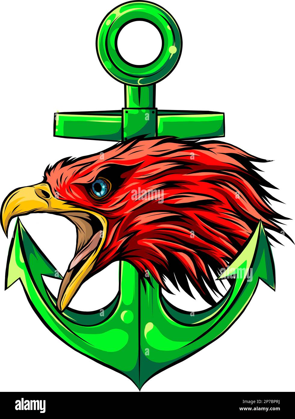 Eagle globe and anchor Stock Vector Images - Alamy