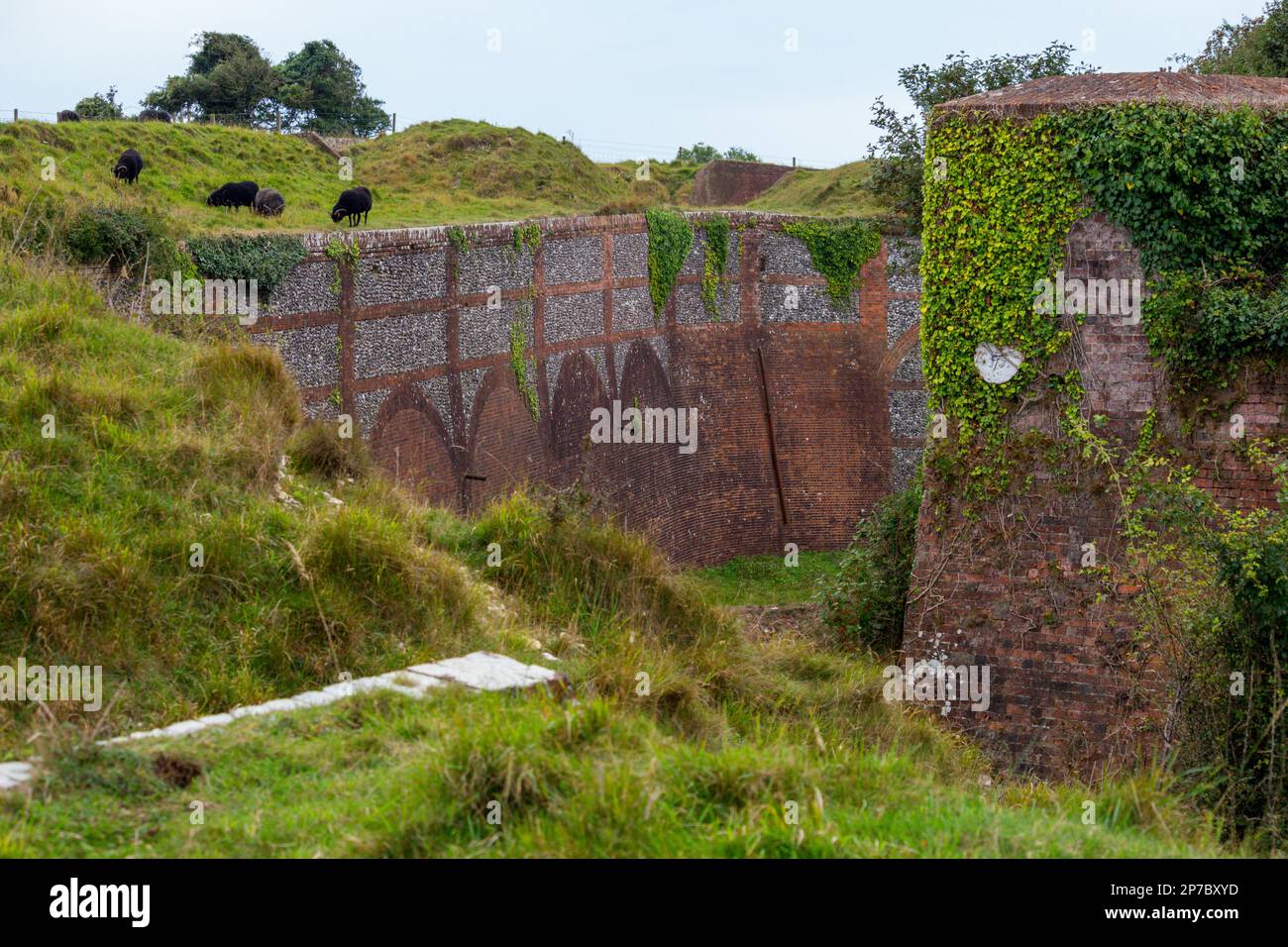 Bembridge Fort, Culver Down, Isle of Wight, UK Stock Photo - Alamy