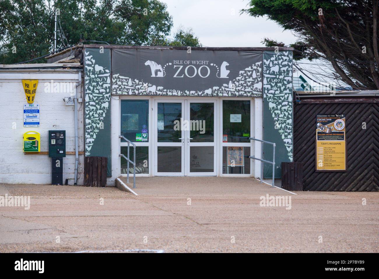 Entrance to Zoo at Sandown, Isle of Wight, UK Stock Photo - Alamy
