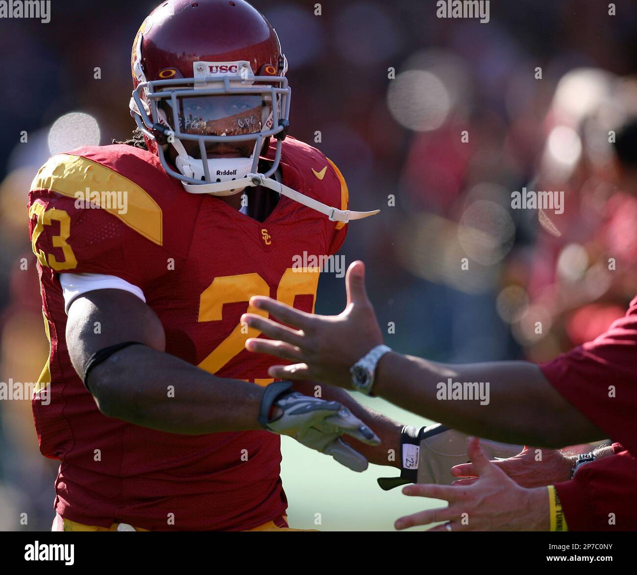 University of Southern California tailback Chauncey Washington (23 ...