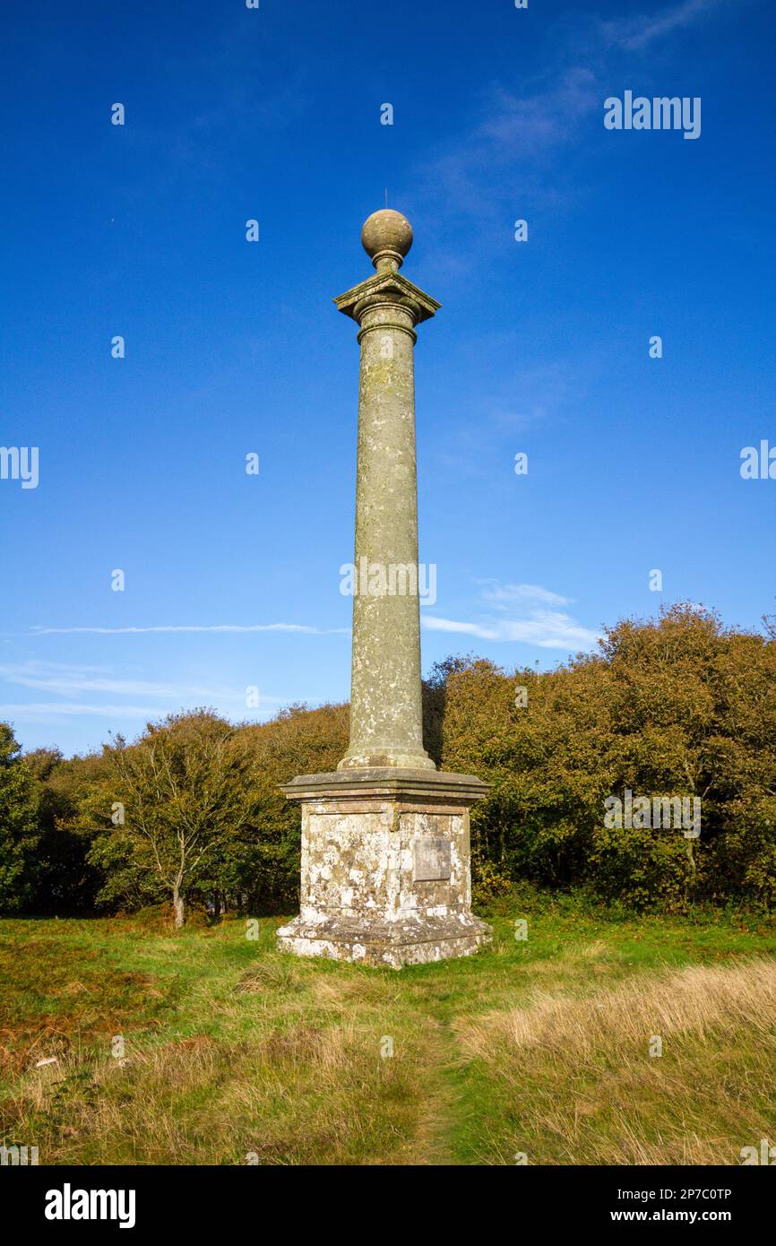 Hoy Monument, St Catherine's Down, Chale, Isle of Wight, UK Stock Photo ...
