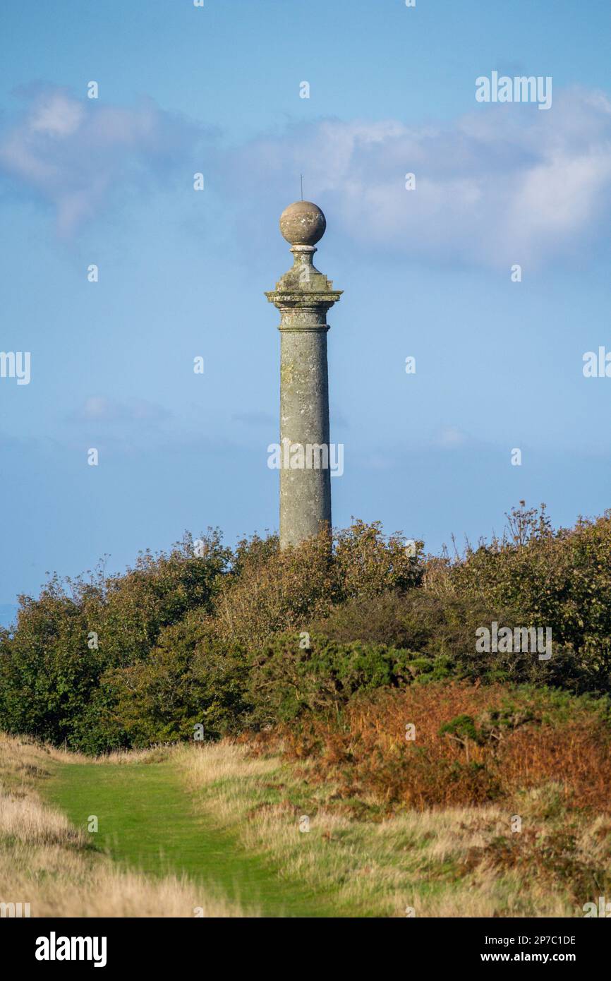 Hoy Monument, St Catherine's Down, Chale, Isle of Wight, UK Stock Photo ...