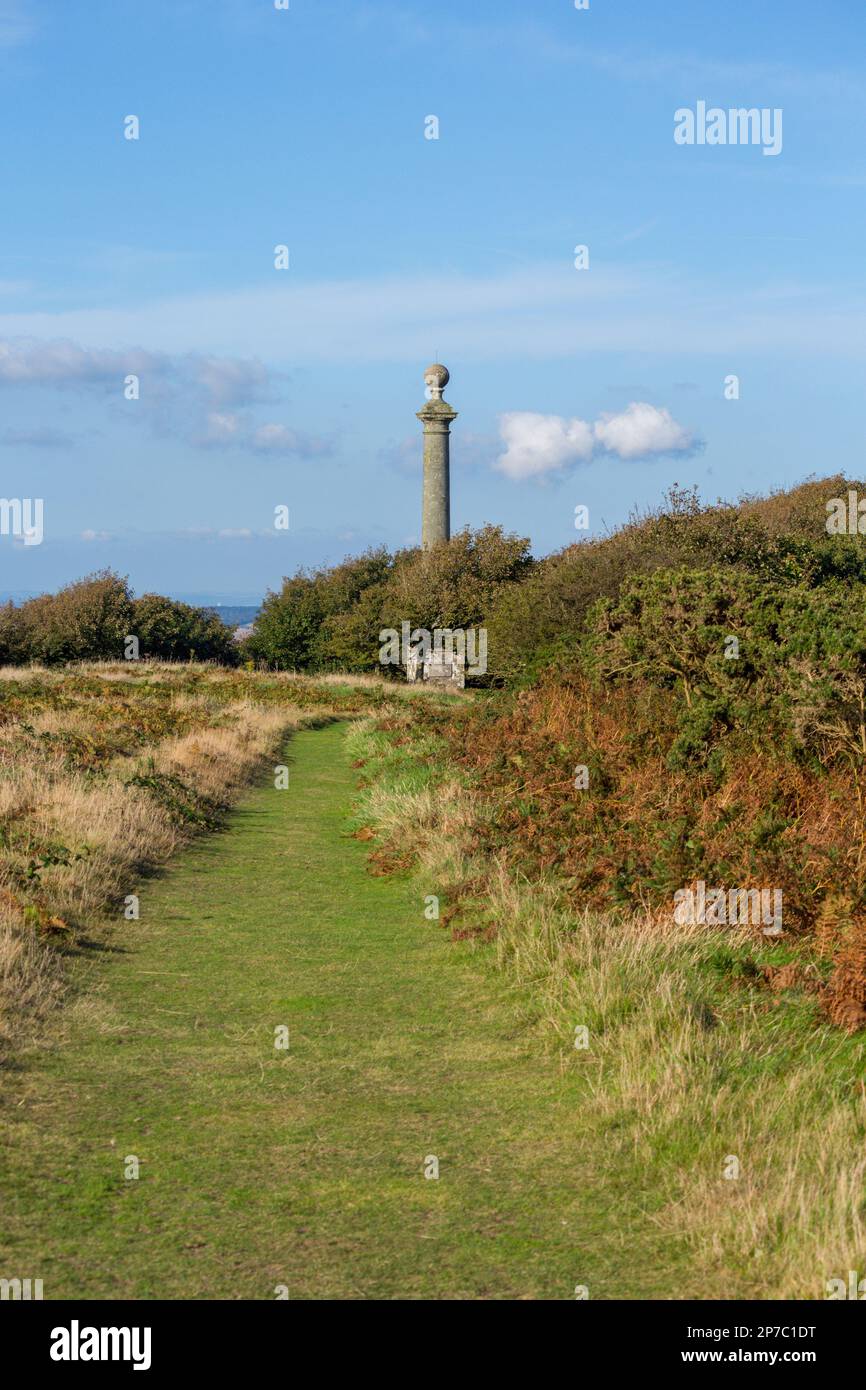 Hoy Monument, St Catherine's Down, Chale, Isle of Wight, UK Stock Photo ...