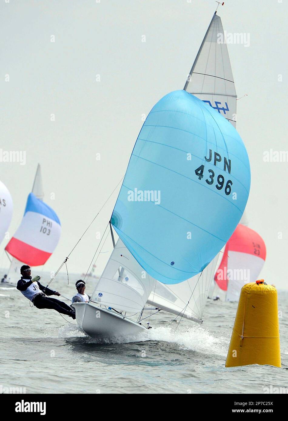 Japan's Ryunosuke Harada and Yugo Yoshida compete in the Men's 470 ...