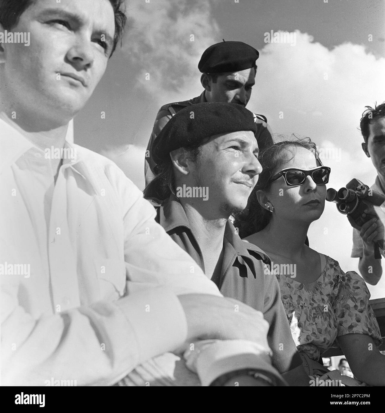 Cuban Army General Raul Castro, center, and his wife Vilma Espin attend ...