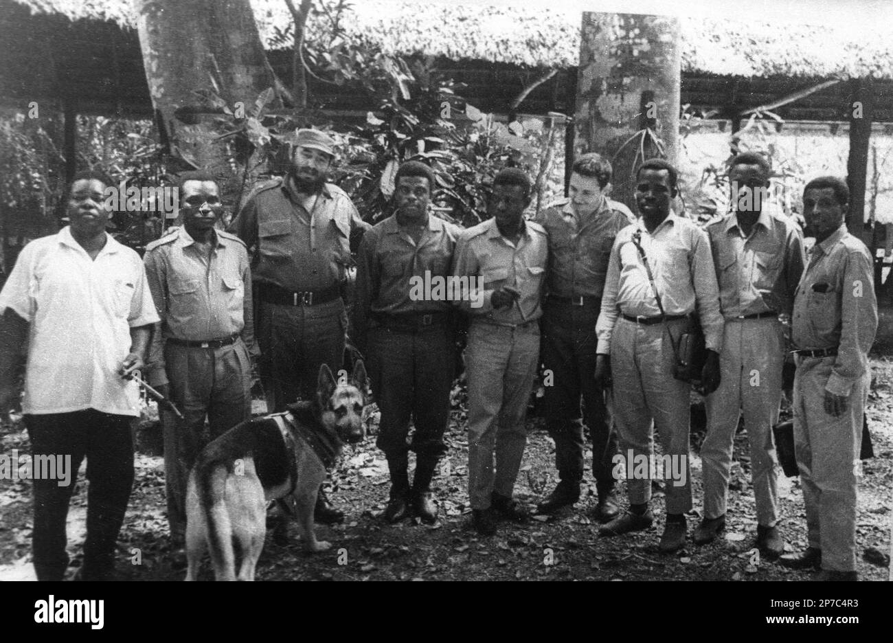 Cuba's leader Fidel Castro, third left, poses for pictures with Gaston ...