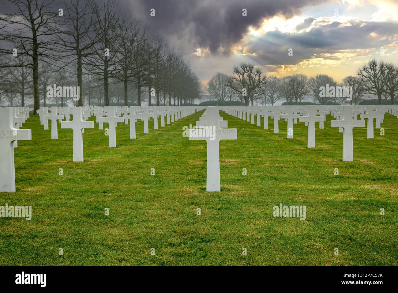 dutch American Cemetery and Memorial in Margraten,holland Stock Photo - Alamy