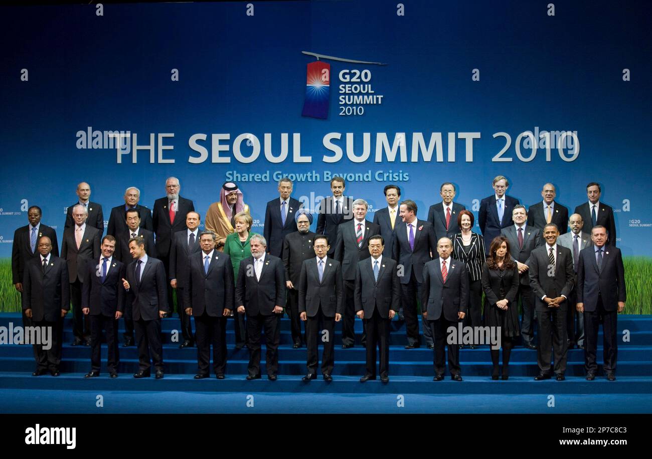 Leaders of the G20 as they pose for the official family photo at the ...