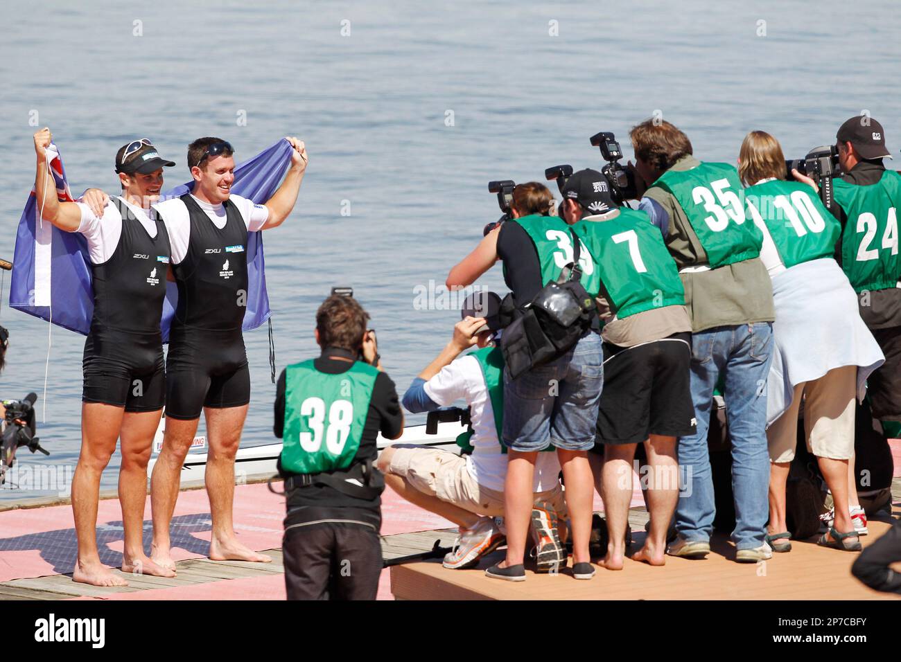 New Zealand's Nathan Cohen, left, and Joseph Sullivan pose for the ...