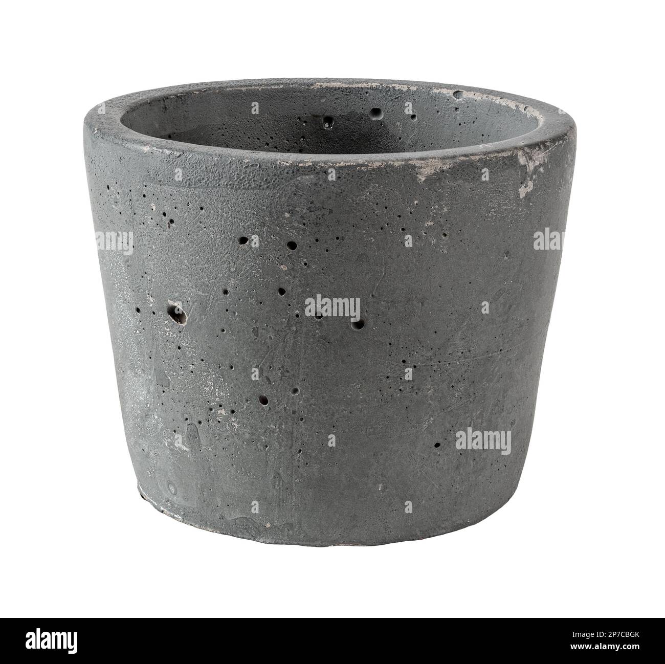 Empty flower pot in loft style cutout. Rough textured plant pot ...