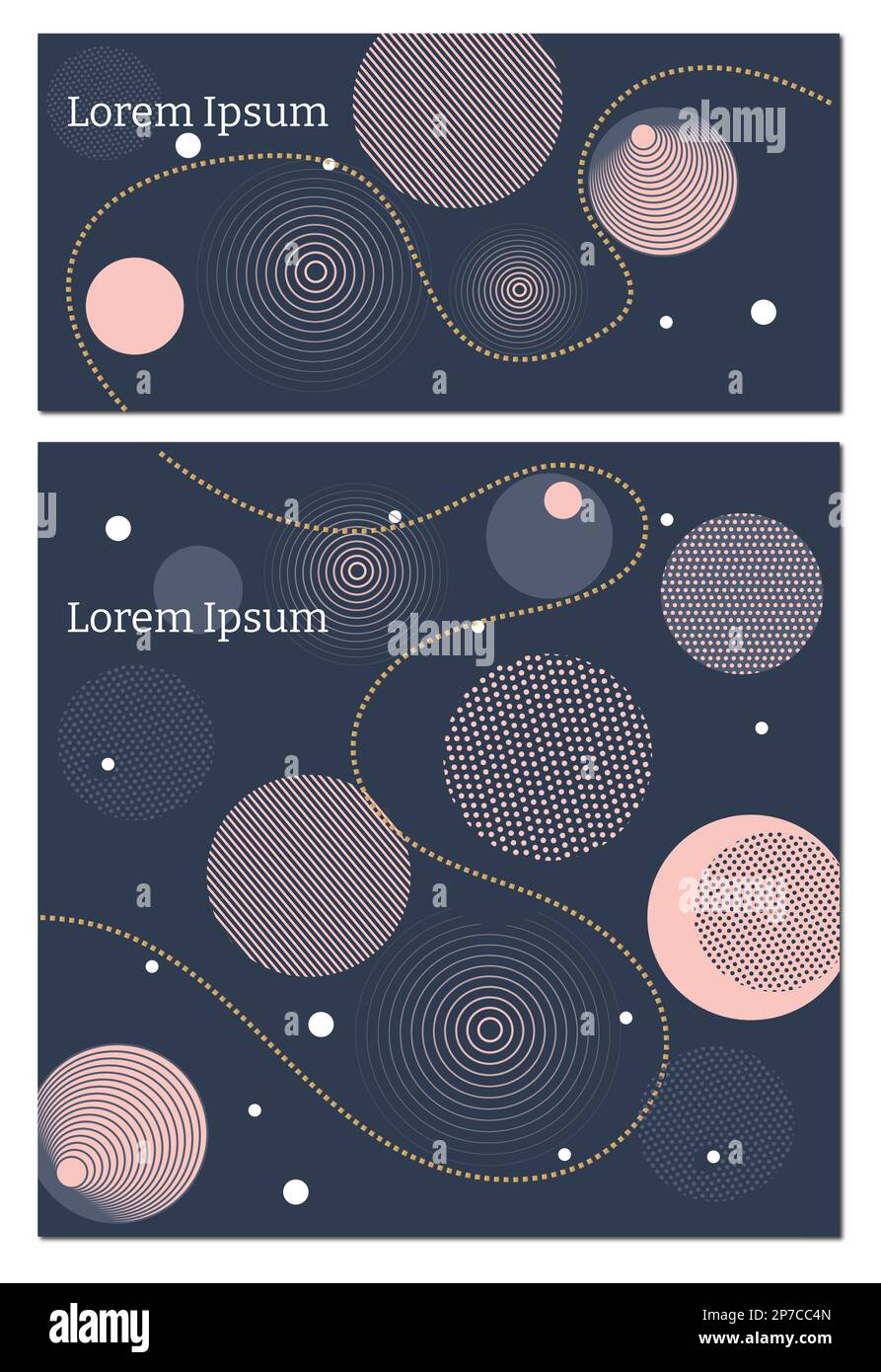 Modern geometric backgrounds from circles with space for text. Business ...