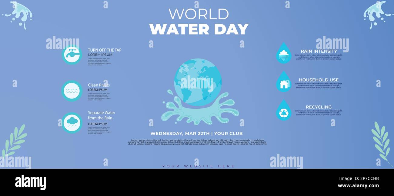 World Water Day Template. Save water ecology concept creative logo ...
