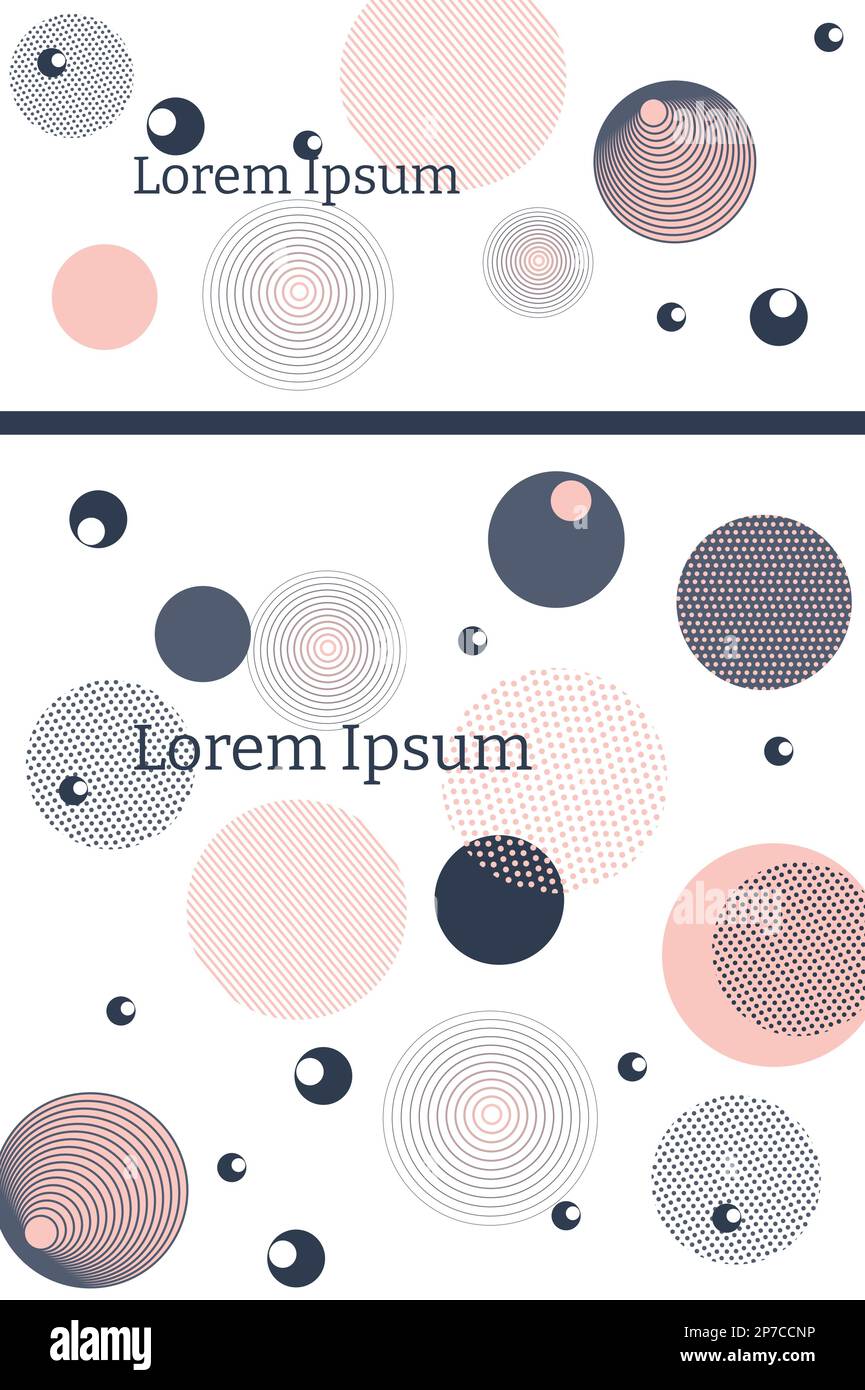 Modern geometric backgrounds from circles with space for text. Business ...