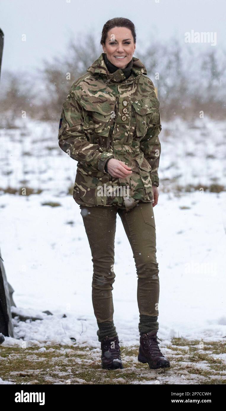 Britain's Kate, Princess of Wales, Colonel, Irish Guards, smiles during ...