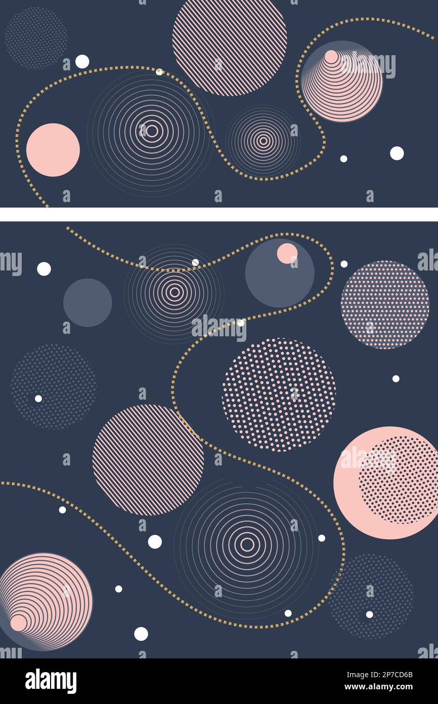 Abstract modern geometric background from simple geometric shapes, circles, circles Stock Vector ...