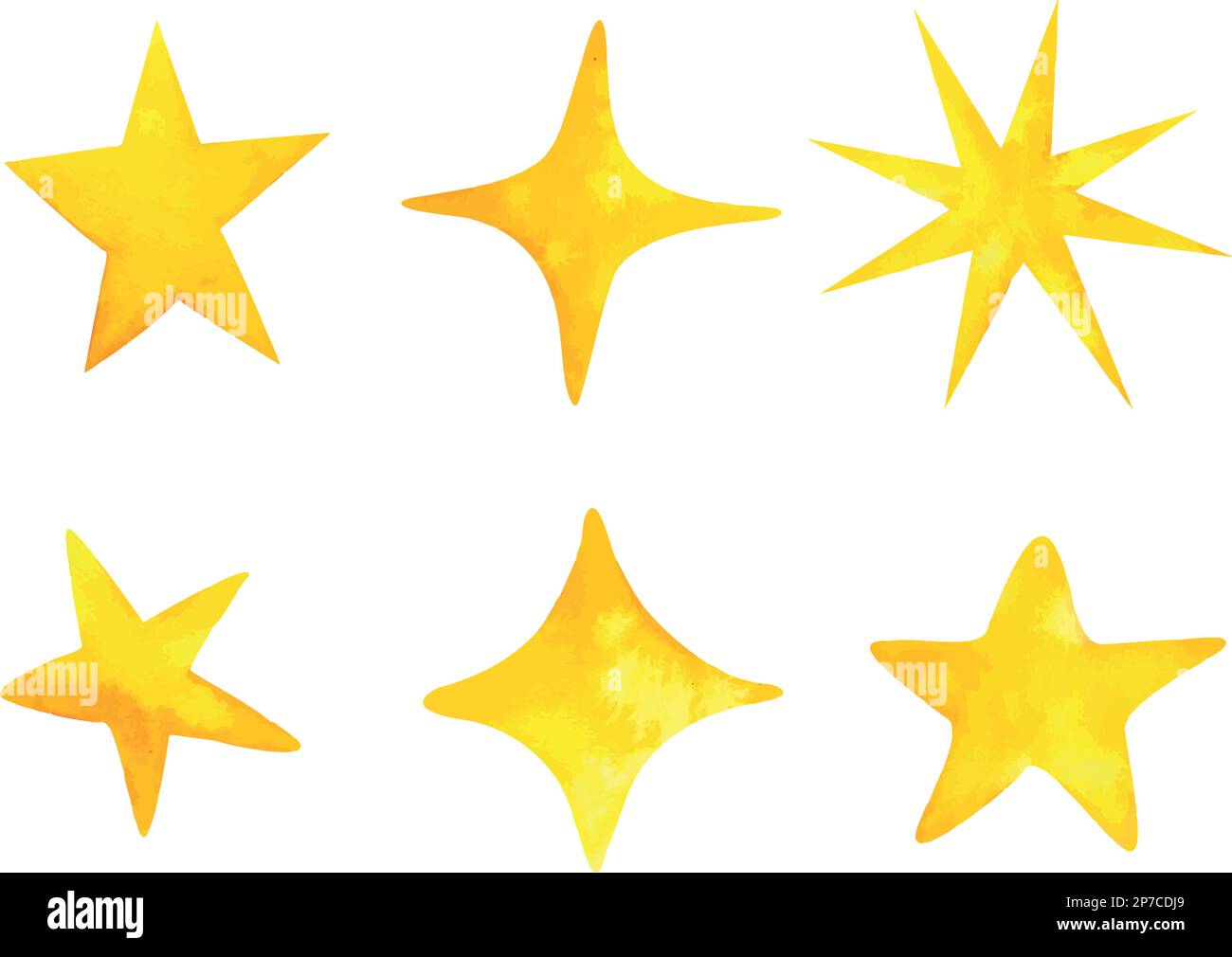 Yellow, gold, orange sparkles symbols vector. The set of original vector stars sparkle icon ...